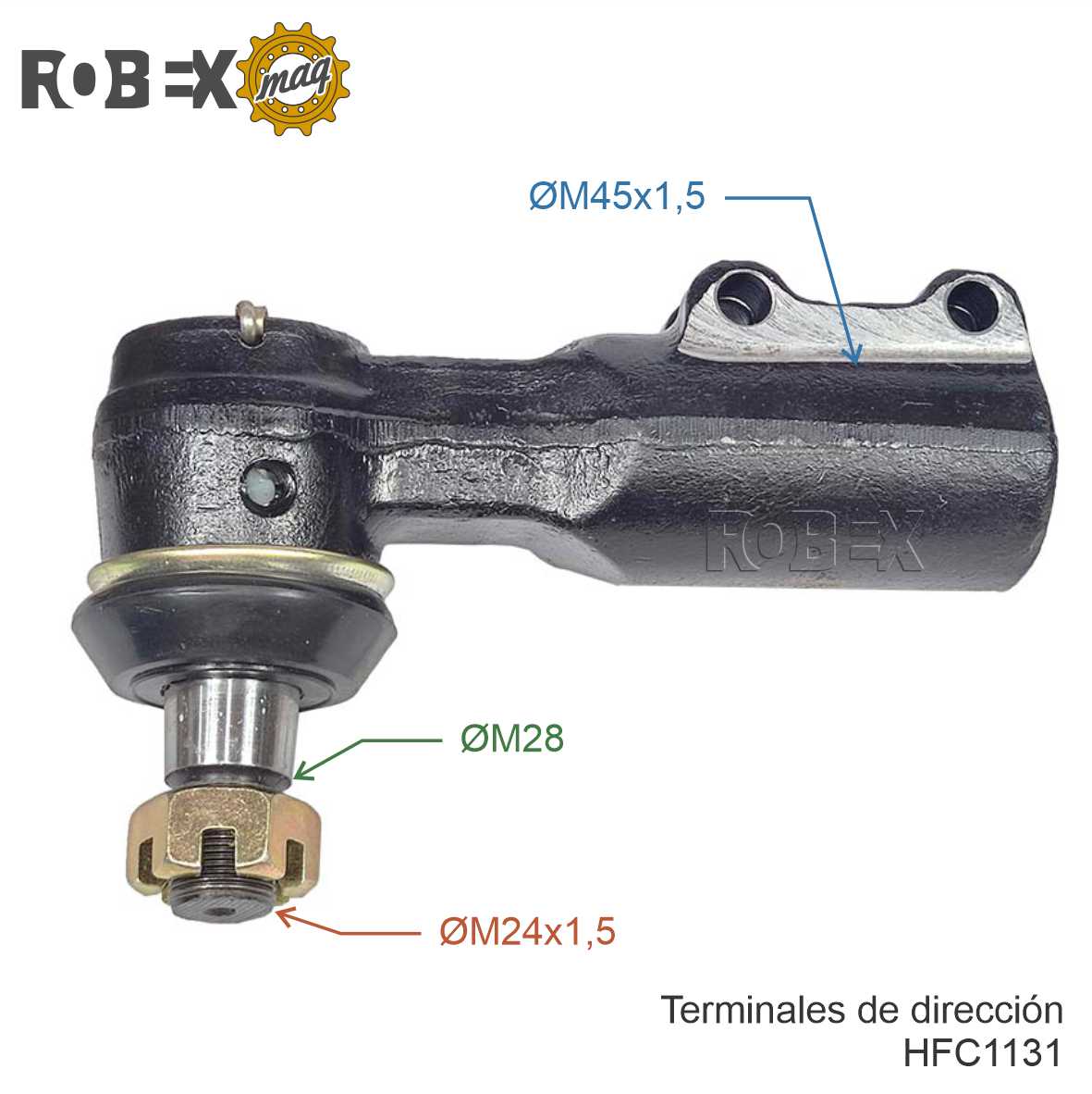 TERMINALES DE DIRECCIÓN CAMION JAC HFC1131. - Robexmaq Repuestos