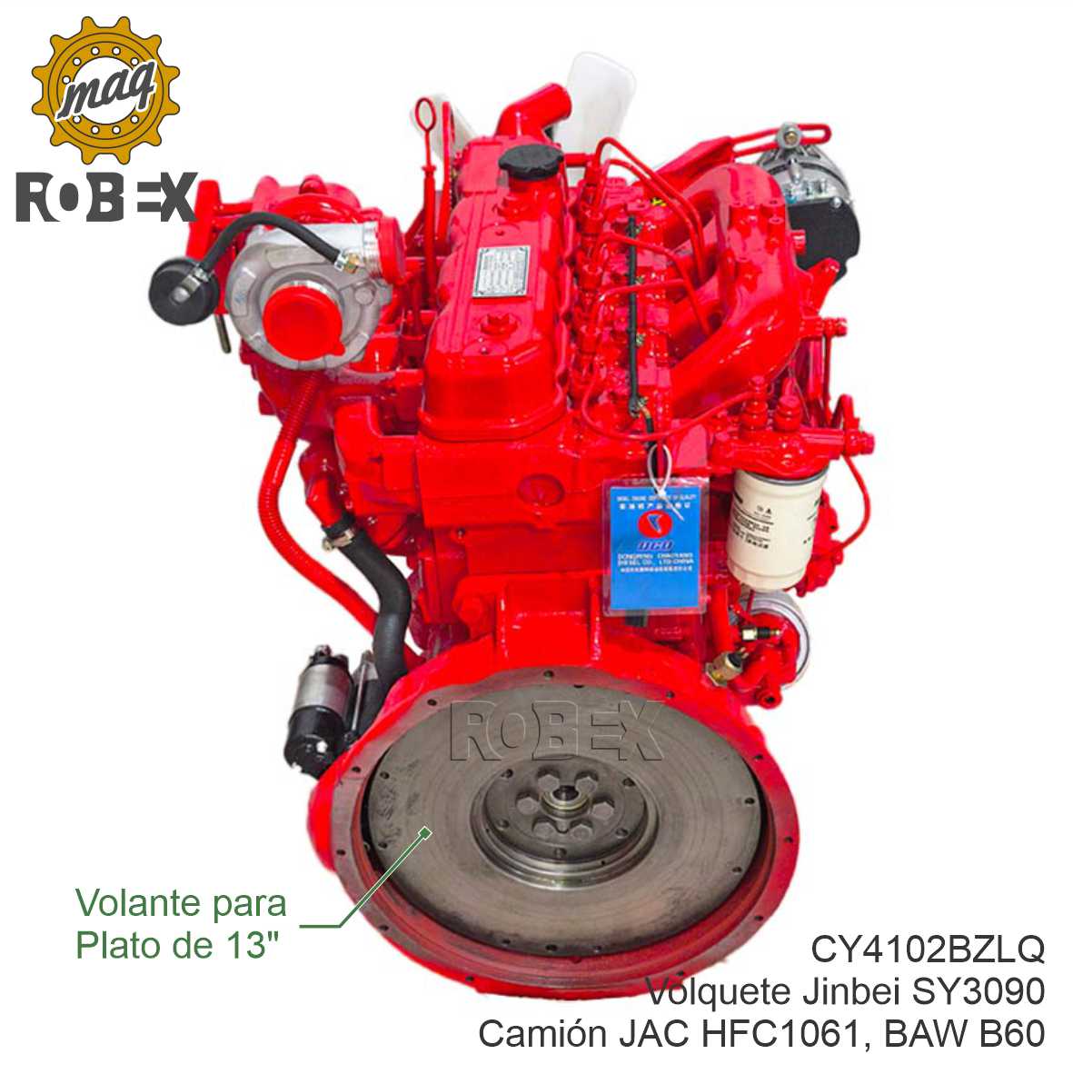 MOTOR COMPLETO CY4102BZLQ JAC HFC1061 - Robexmaq Repuestos